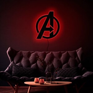 Avengers Neon Sign, Avengers Led Sign, Superhero Led Sign, Superhero ...