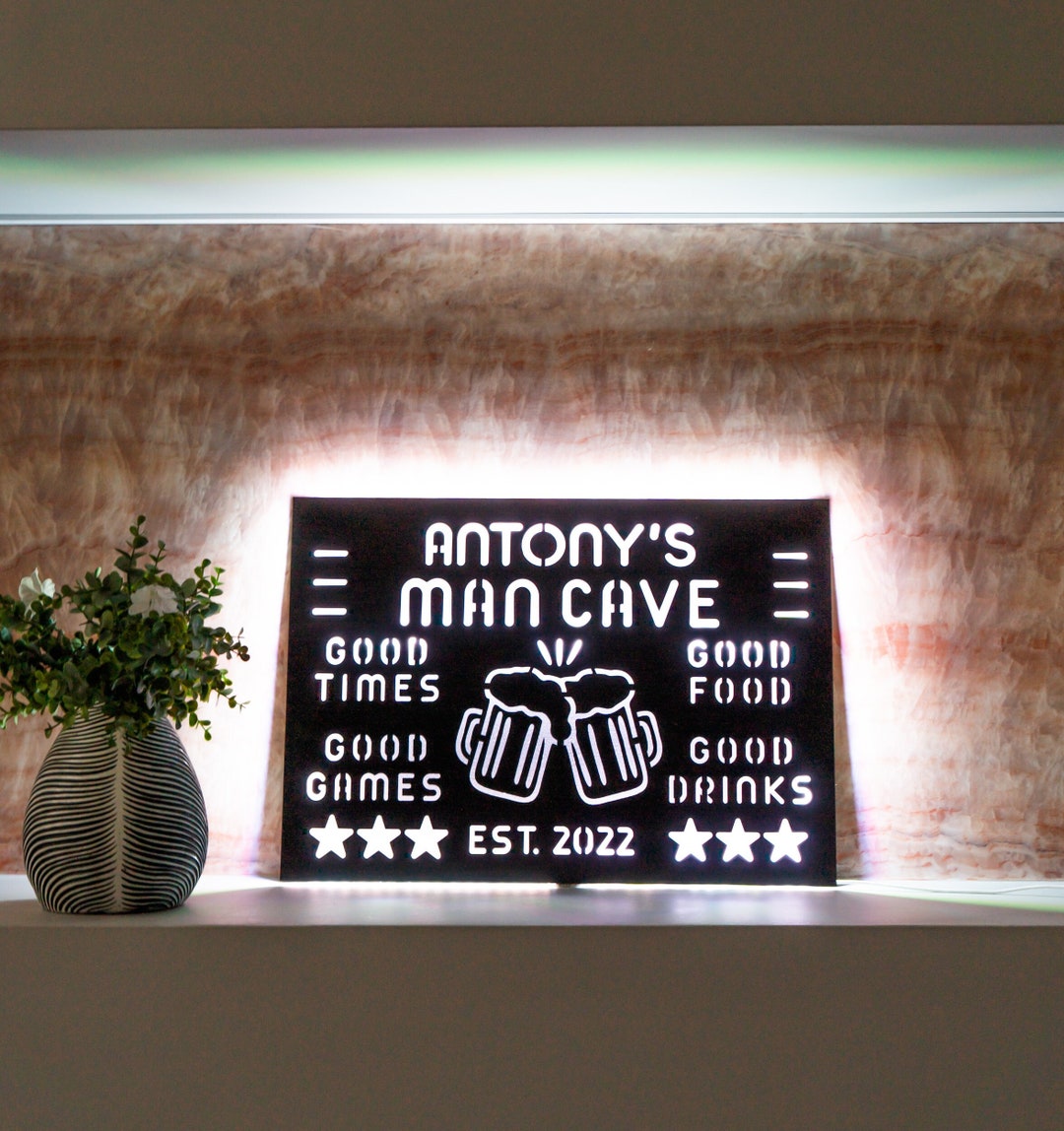 Custom Man Cave Light Sign, Personalized Man Cave Sign, Man Cave Neon ...
