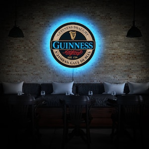 Guinness Led Sign, Guinness Bar Decor, Guinness Neon Sign, Guinness ...