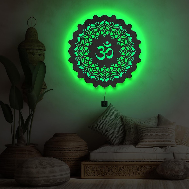 Om Neon Sign, Om Led Sign, Om Light Decor, Om Symbol Wall Art, Om Sign ...