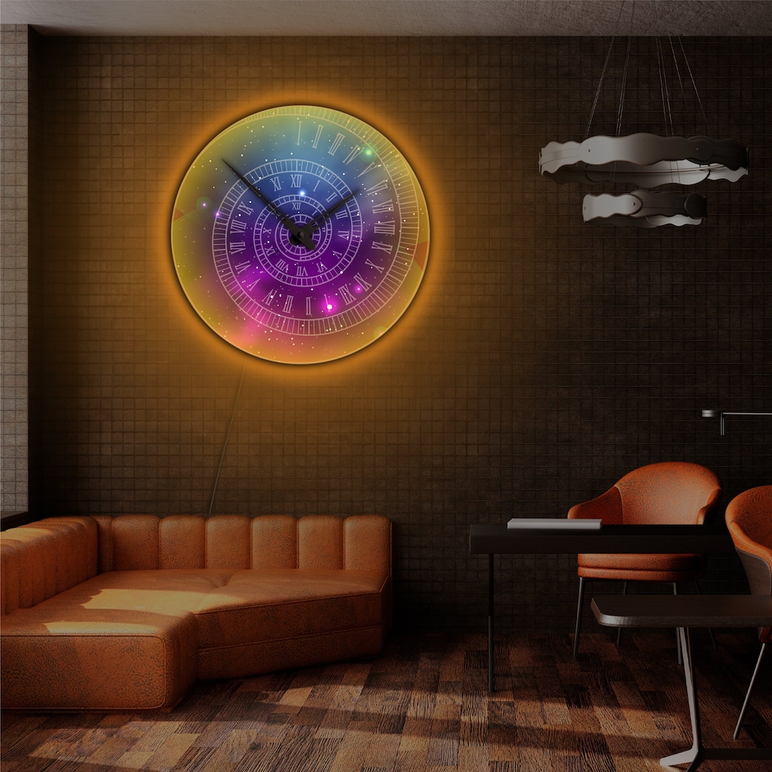 Spiral Wall Clock, Time Travel Wall Clock, Galaxy Wall Clock, Modern ...