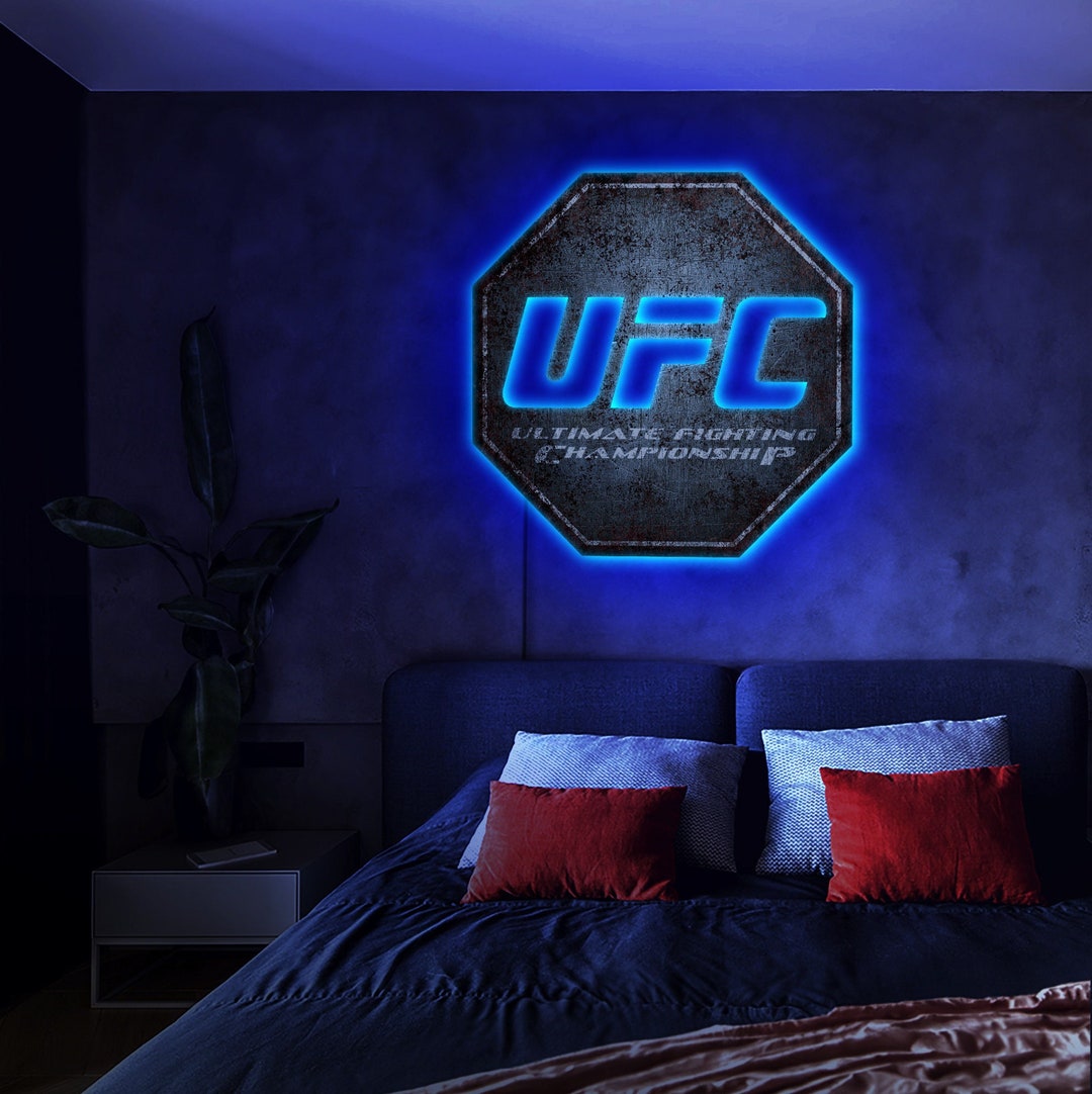 UFC Led Sign, UFC Neon Sign, UFC Logo, Boxing Neon Sign, Fighting Neon ...