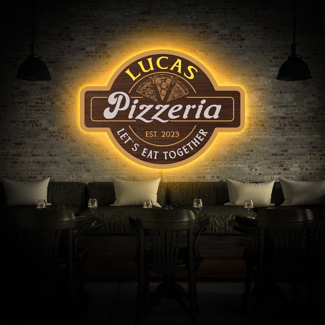 Pizza Neon Sign, Custom Pizzeria Sign, Pizza Led Sign, Pizzeria Neon ...