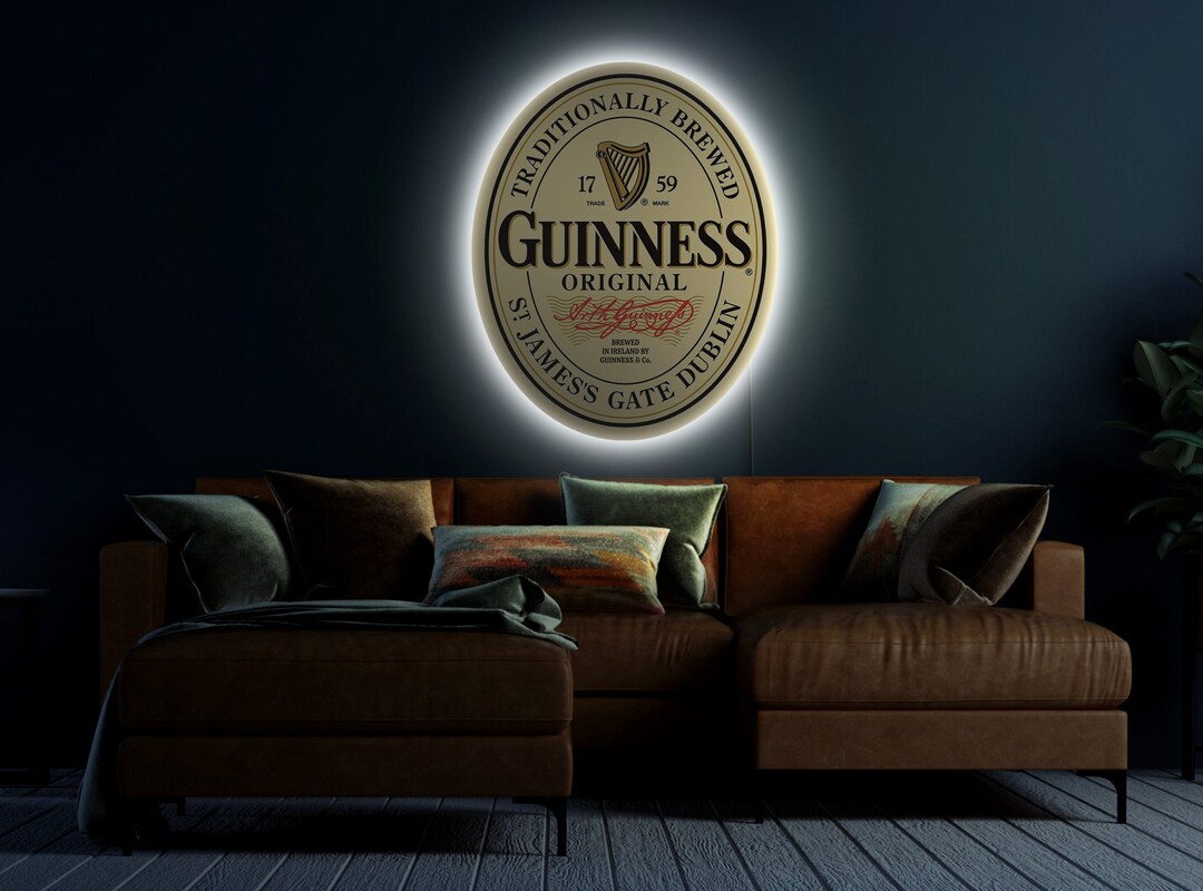 Guinness Neon Sign, Guinness Beer Sign, Guinness Led Sign, Bar Neon ...