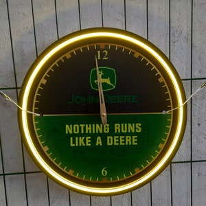 John Deere Wall Clock, John Deere Neon Clock, John Deere Led Sign, John ...
