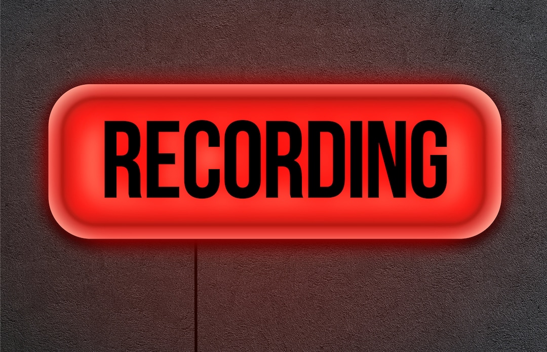 Recording Neon Sign, Recording Light up Sign, Recording Led Sign ...