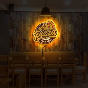 Pizza Neon Sign, Pizza Led Sign, Pizzeria Neon Sign, Pizza Sign ...