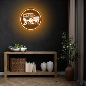 Car Led Sign, Bronco Neon Sign, Bronco Led, Bronco Truck, Man Cave Car ...