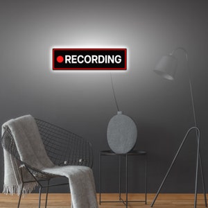 Recording Neon Sign, Recording Light Sign, Recording Led, Recording ...