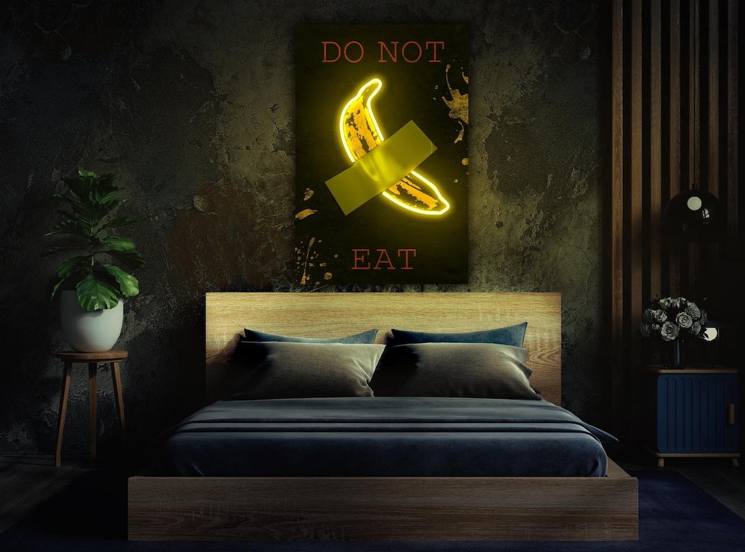 Banana Neon Sign, Banana Duct Tape Led Sign, Do Not Eat Neon Sign ...