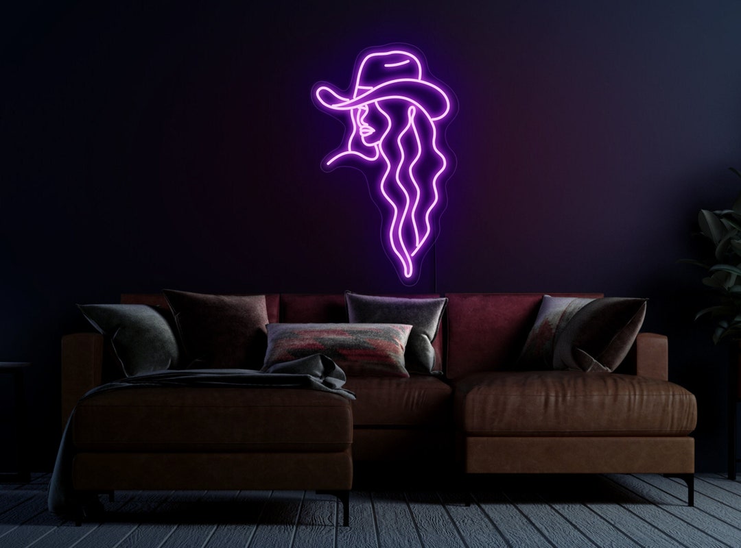 Cowgirl Neon Sign, Cowgirl Led Sign, Cowboy Girl Neon Sign, Western ...