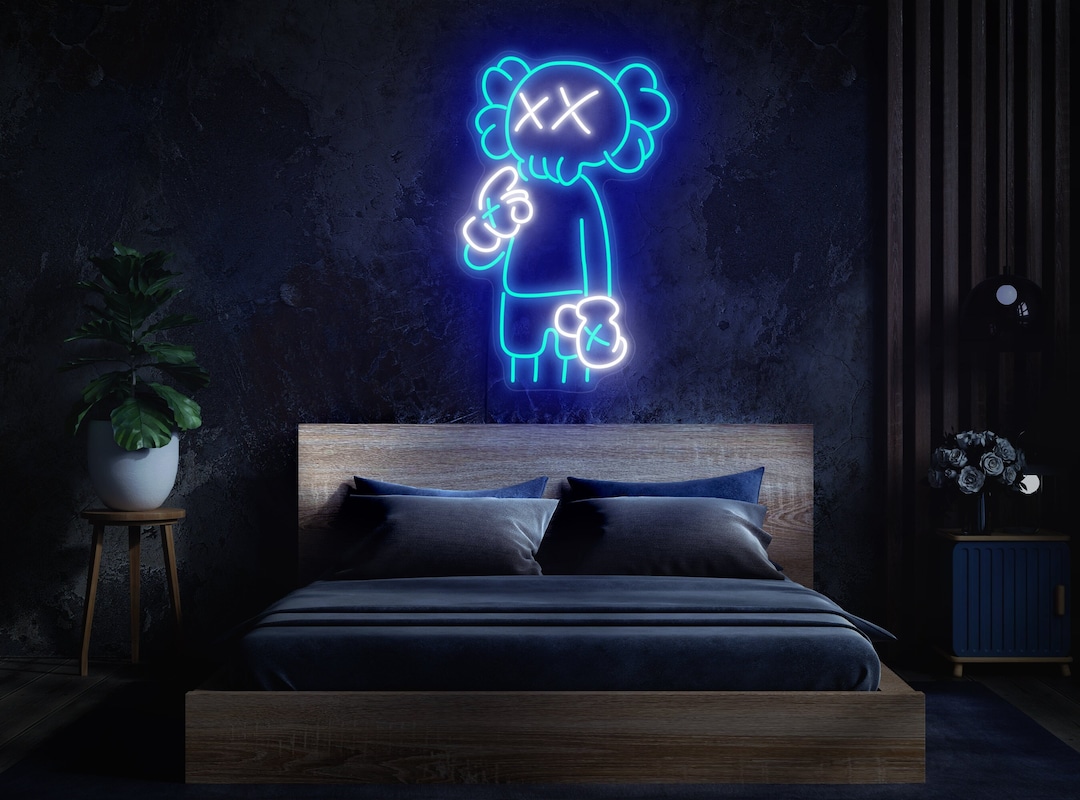 Kaws Neon Light, Kaws Light Sign, Kaws Neon Sign, Anime Neon Sign, Kids ...