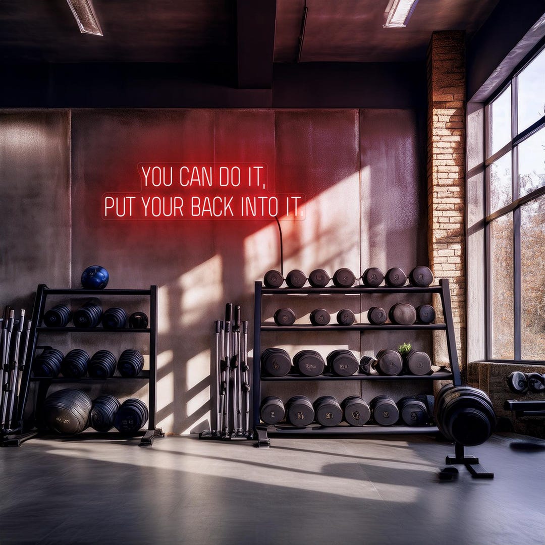 You Can Do It Neon Sign, GYM Neon Sign, Motivational Neon Sign, Home ...