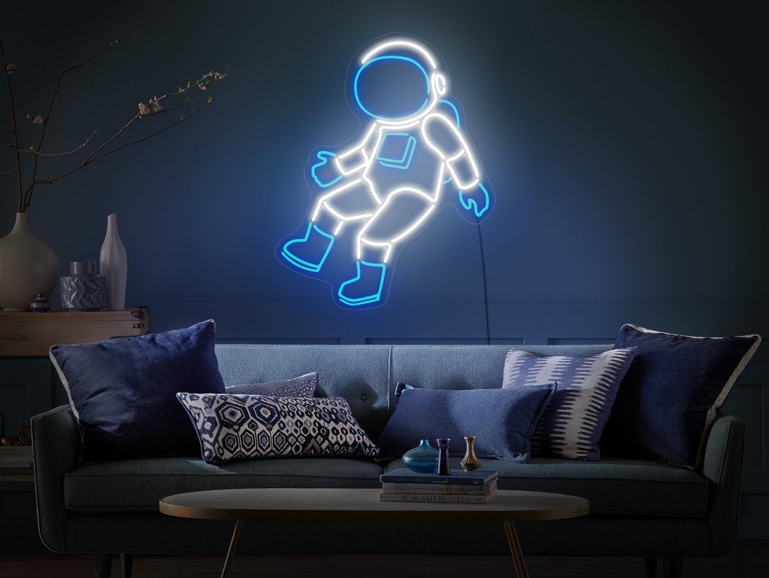 Astronaut Neon Sign, Astronaut Led, Astronaut Sign, Spaceman Neon, Kids ...
