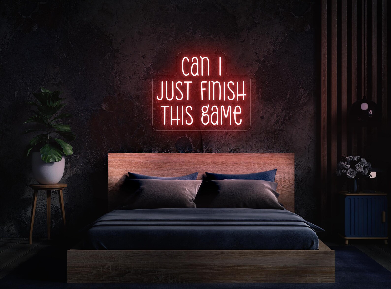 Gaming Neon Sign, Can I Just Finish This Game Neon Sign, Game Room Neon ...