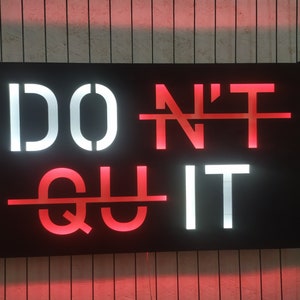 Don't Quit Neon Sign, Inspirational Wall Art Quotes, Motivational Neon ...