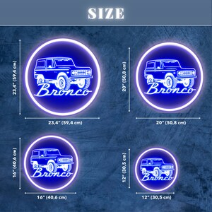 Car Led Sign, Bronco Neon Sign, Bronco Led, Bronco Truck, Man Cave Car ...