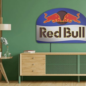 Red Bull Neon Sign, Red Bull Led Sign, Red Bull Sign, Red Bull Light ...