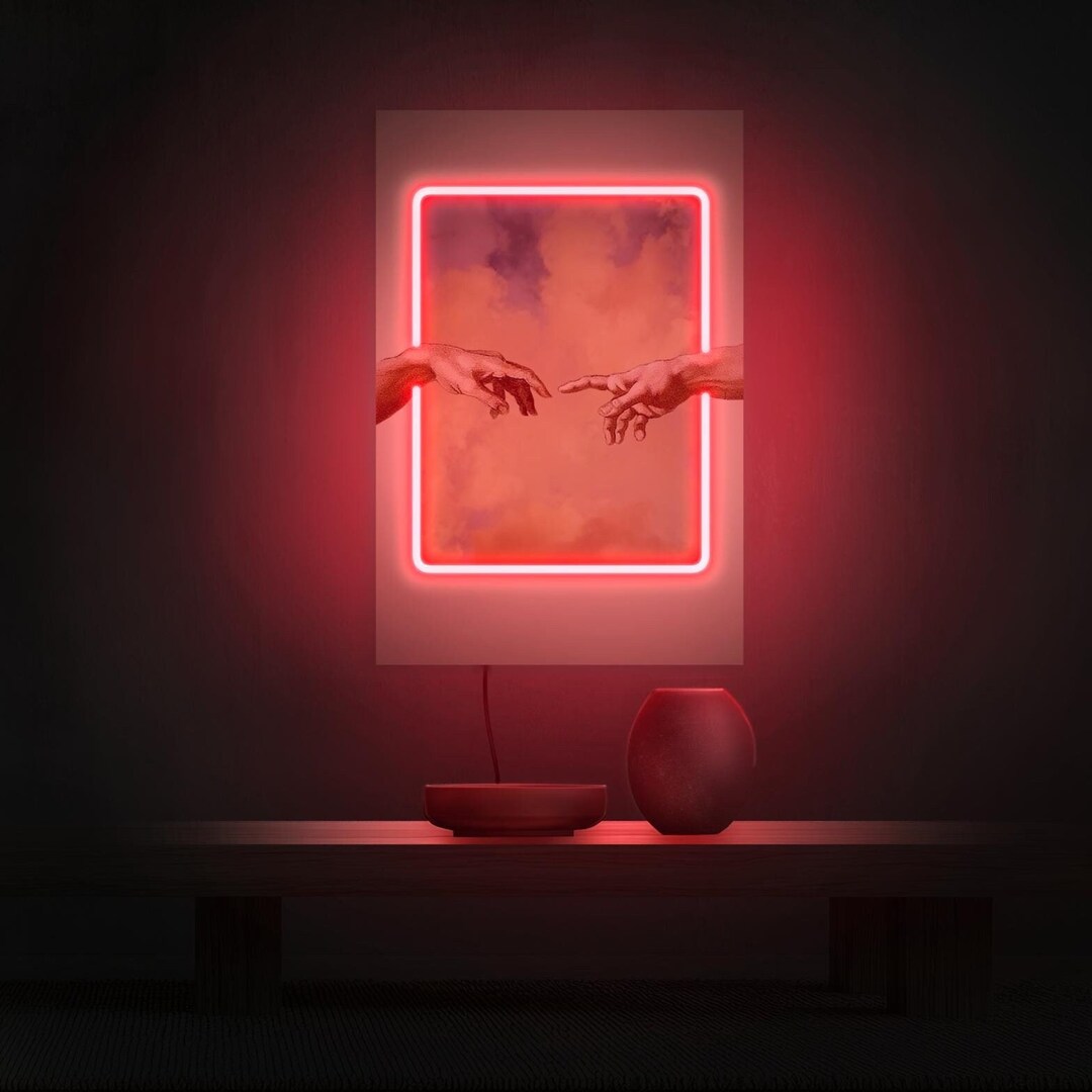 Hand of God Neon Sign, Hand of God Led Sign, Neon Sign Art, Neon Sign ...