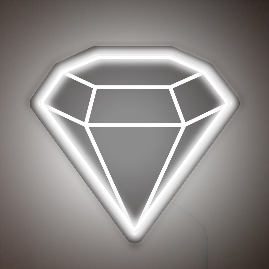 Diamond Neon Sign, Diamond Light Sign, Aesthetic Neon Sign, Diamond ...