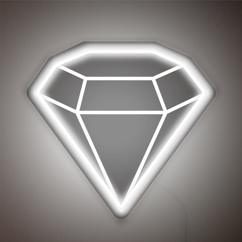 Diamond Neon Sign Diamond Light Sign Aesthetic Neon Sign - Etsy