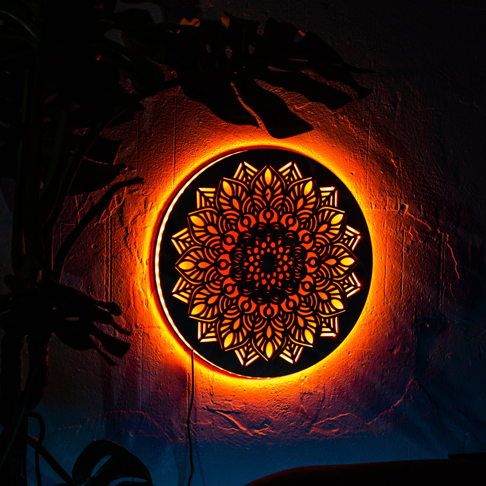 Mandala Led Wall Art, Mandala Led Sign, Geometric Light Art, Flower Led ...