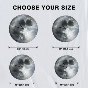 Moon Wall Clock, Moon Glow Clock, Space Wall Clock, Celestial Wall ...