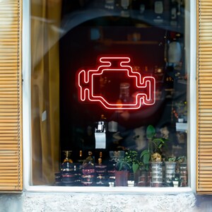 Check Engine Neon Sign, Engine Neon Sign, Garage Neon Sign, Check ...