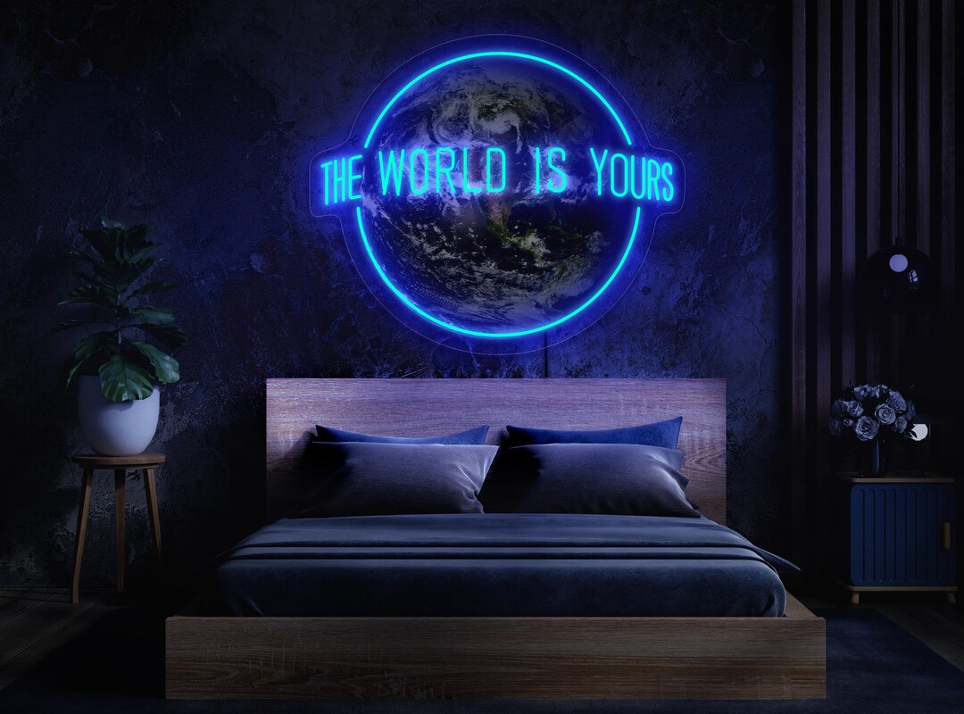 The World is Yours Neon Sign, World Neon Sign, the World is Yours Led ...