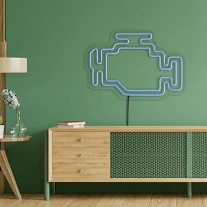 Check Engine Neon Sign, Engine Neon Sign, Garage Neon Sign, Check ...