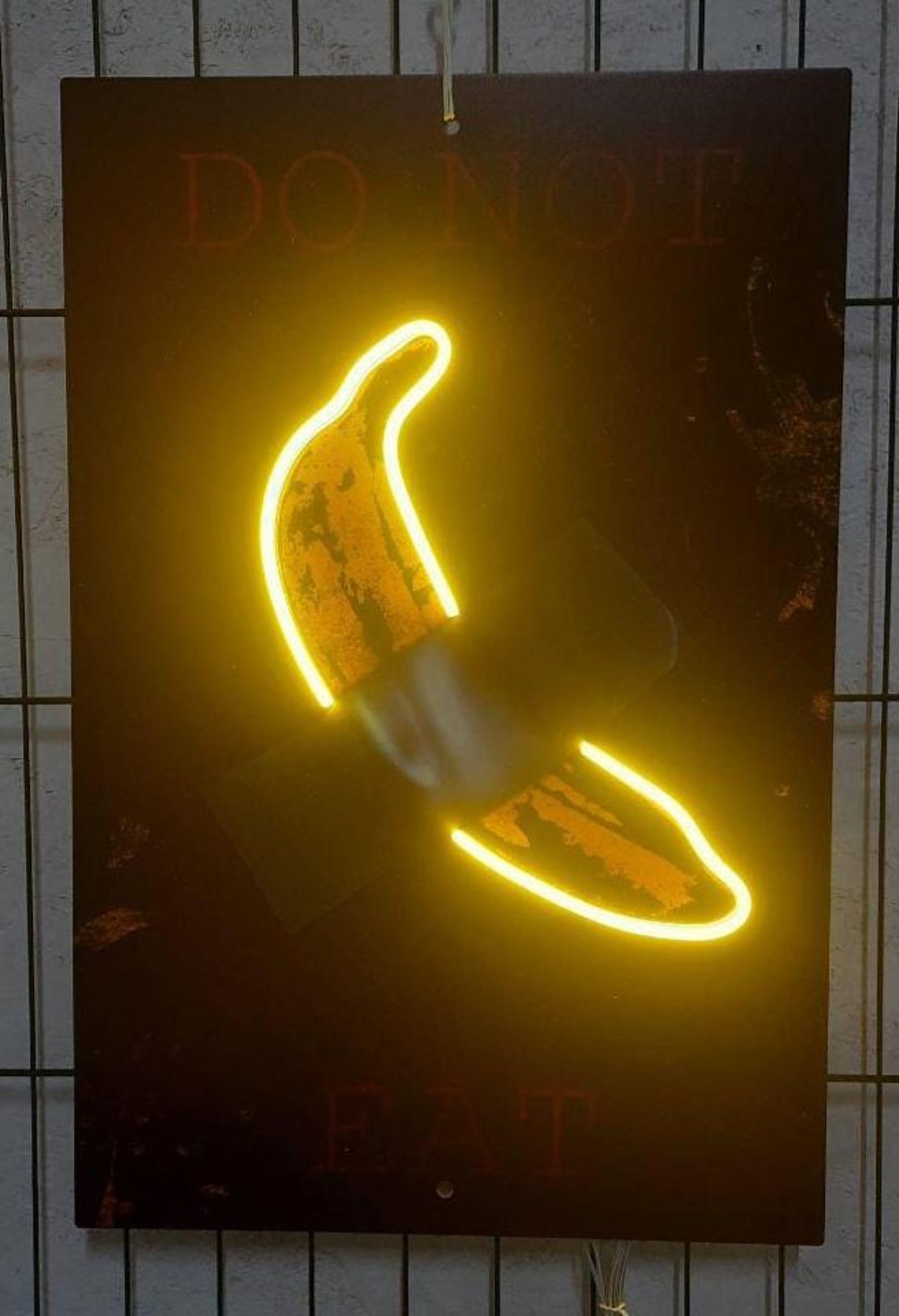 Banana Neon Sign, Banana Duct Tape Led Sign, Do Not Eat Neon Sign ...