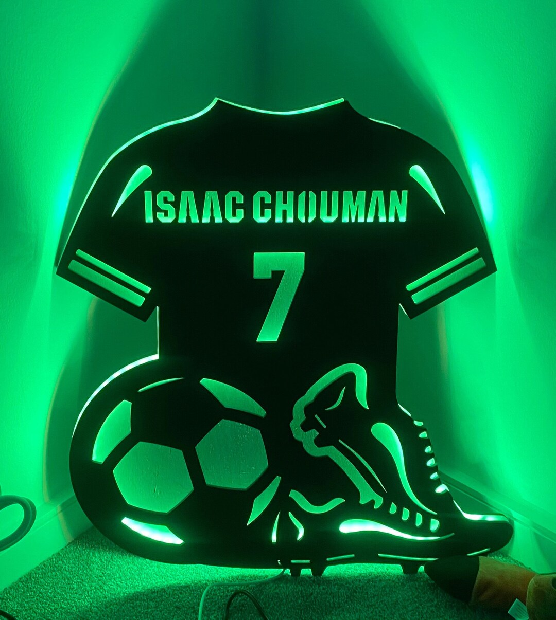 Custom Football Name, Custom Football Sign, Football Neon Sign ...