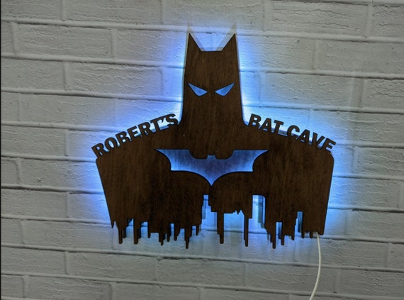 Batcave Sign Led Custom Name Sign Neon Kids Room Name Sign - Etsy