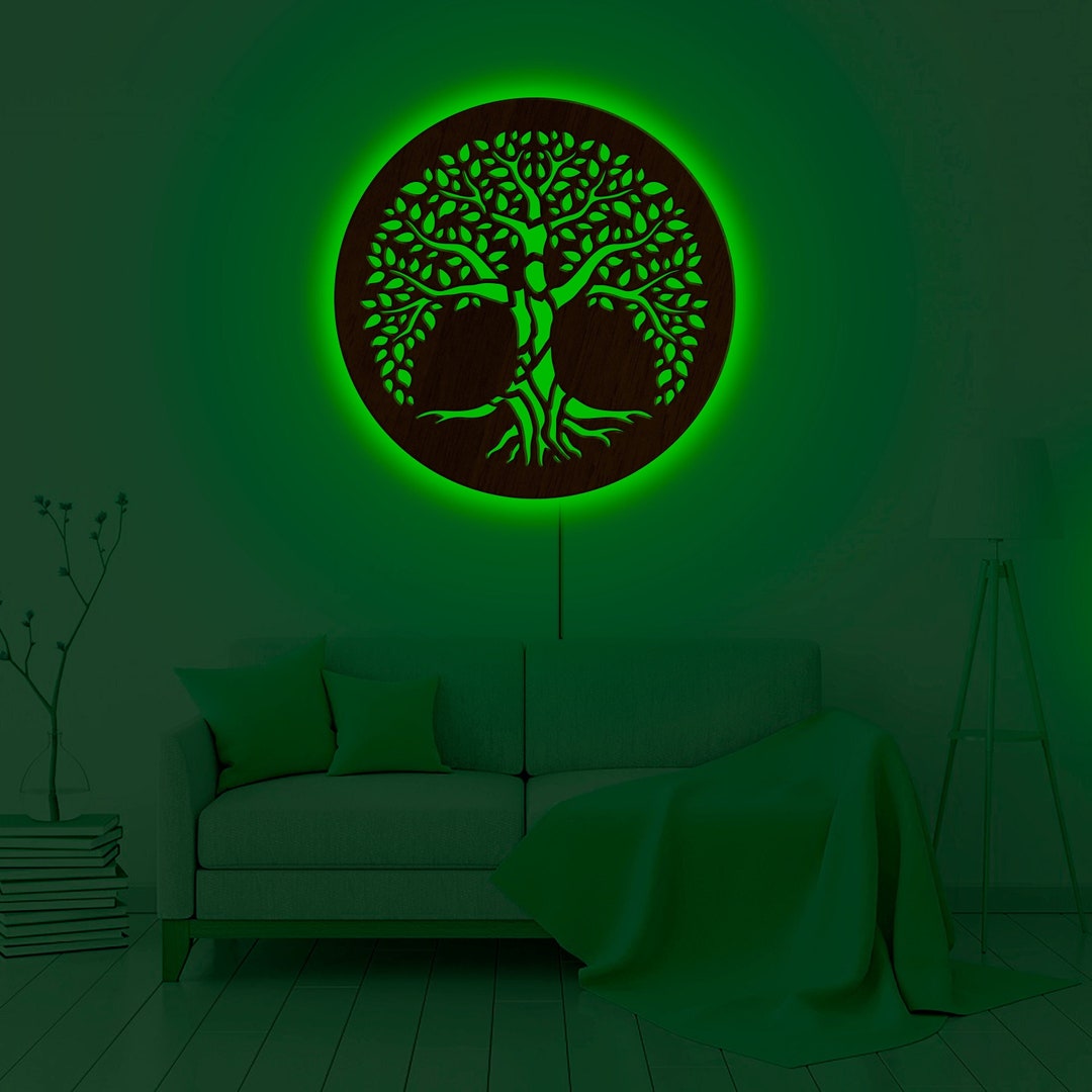 Tree of Life Neon Sign,tree of Life Led Sign for Wall,round Neon Sign ...