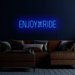 Enjoy the Ride Neon Sign, Bicycle Neon Sign, Cycling Neon, Cycling Room ...