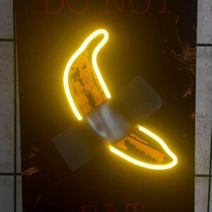 Banana Neon Sign, Banana Duct Tape Led Sign, Do Not Eat Neon Sign ...