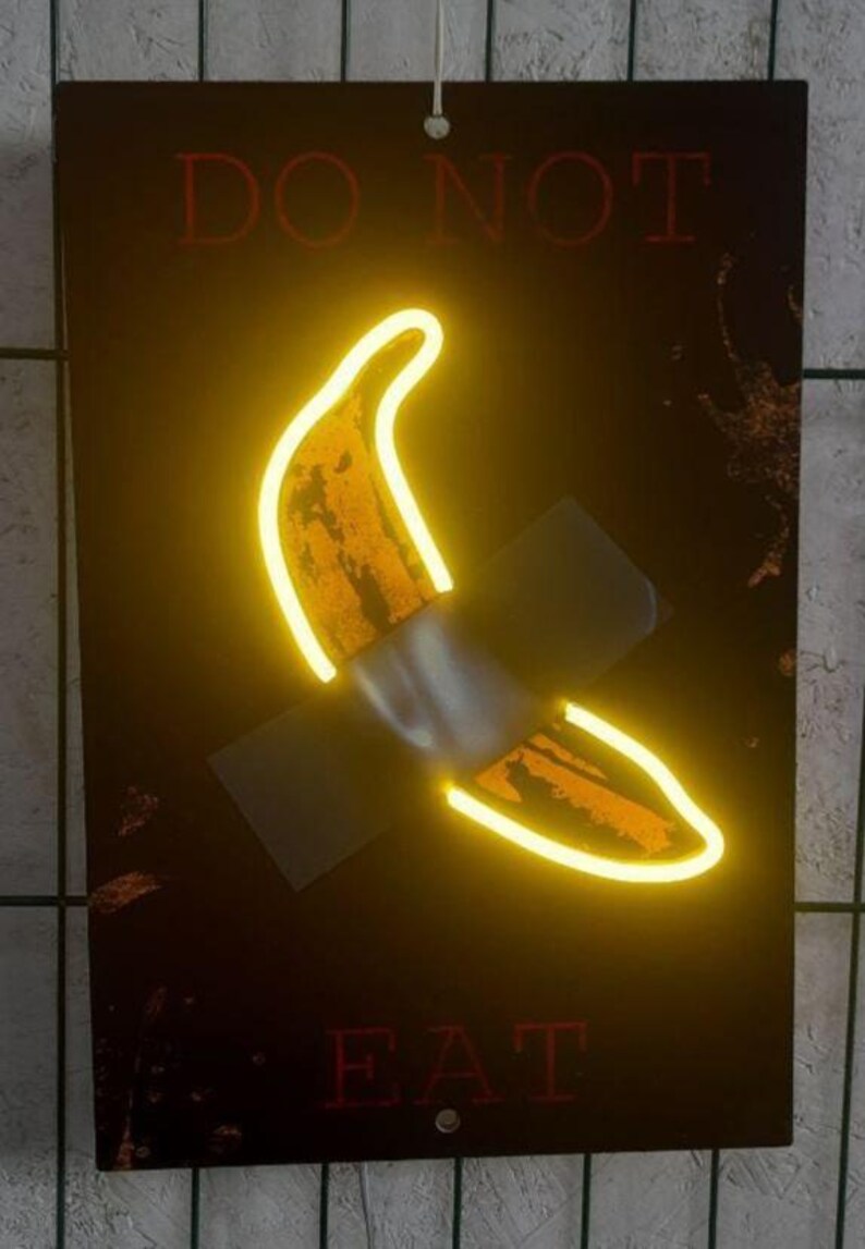 Banana Neon Sign, Banana Duct Tape Led Sign, Do Not Eat Neon Sign ...