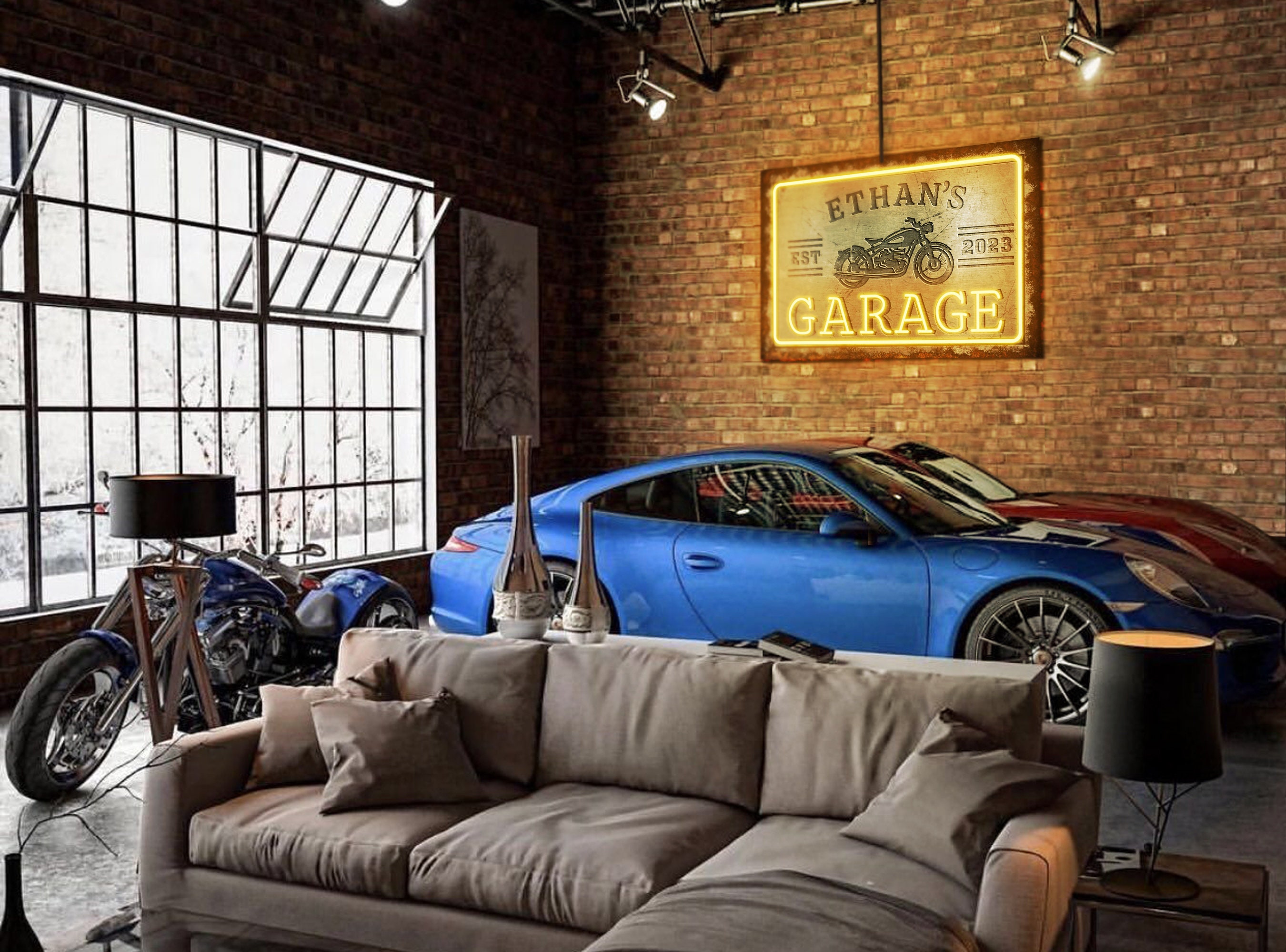 Custom Garage Neon Sign, Personalized Garage Sign, Garage Led Sign ...