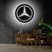 Mercedes Neon Sign, Mercedes Sign, Mercedes Led, Mercedes Logo Sign ...