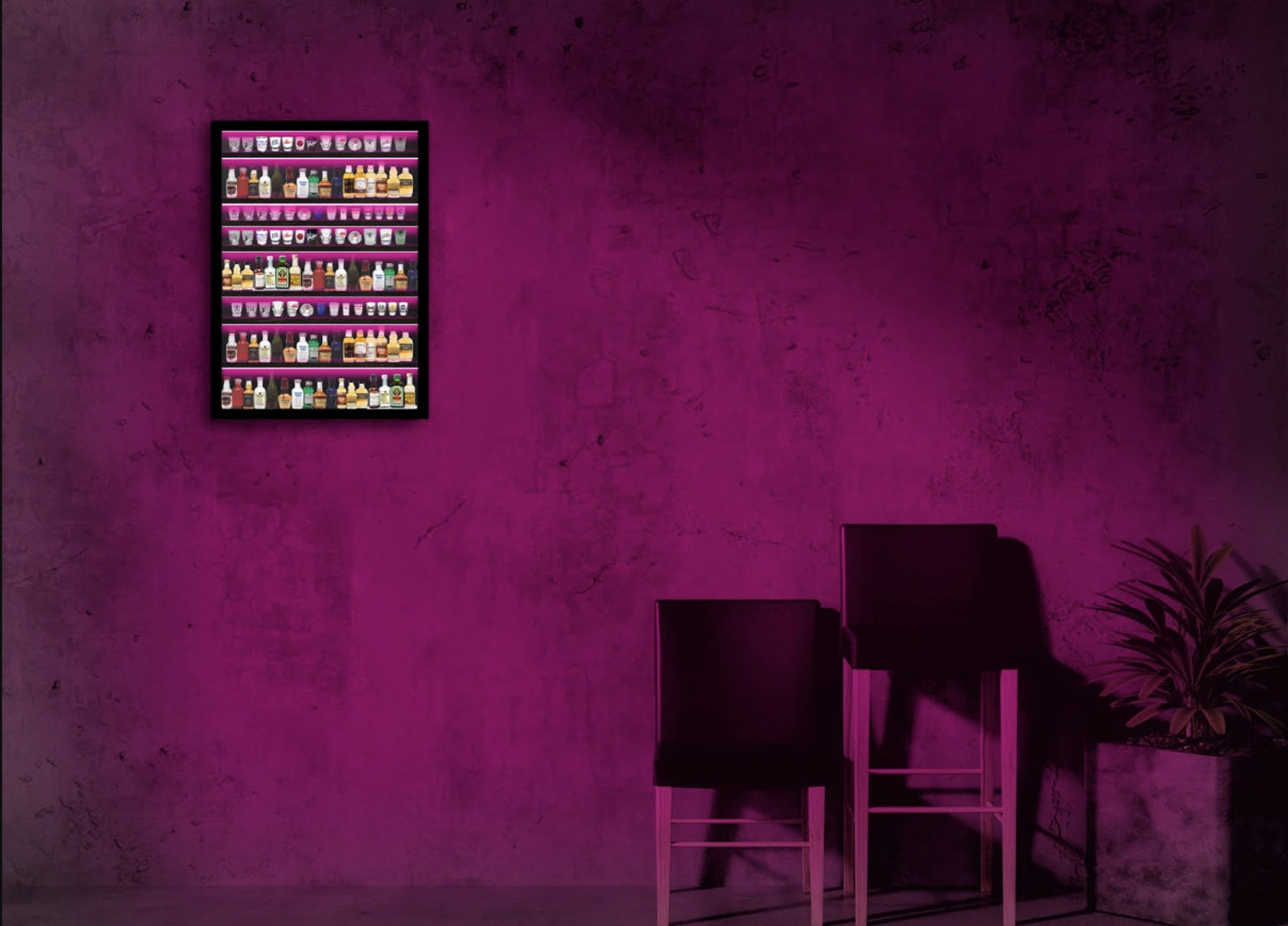 Shot Glass Display Case With Door Display Case for Shot Glass - Etsy