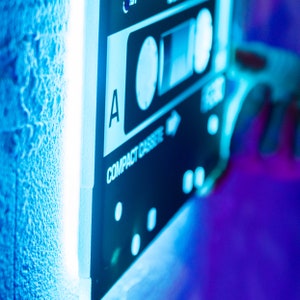 Cassette Tape Neon Sign, Cassette Neon Sign, Mixtape Sign, Retro Neon ...