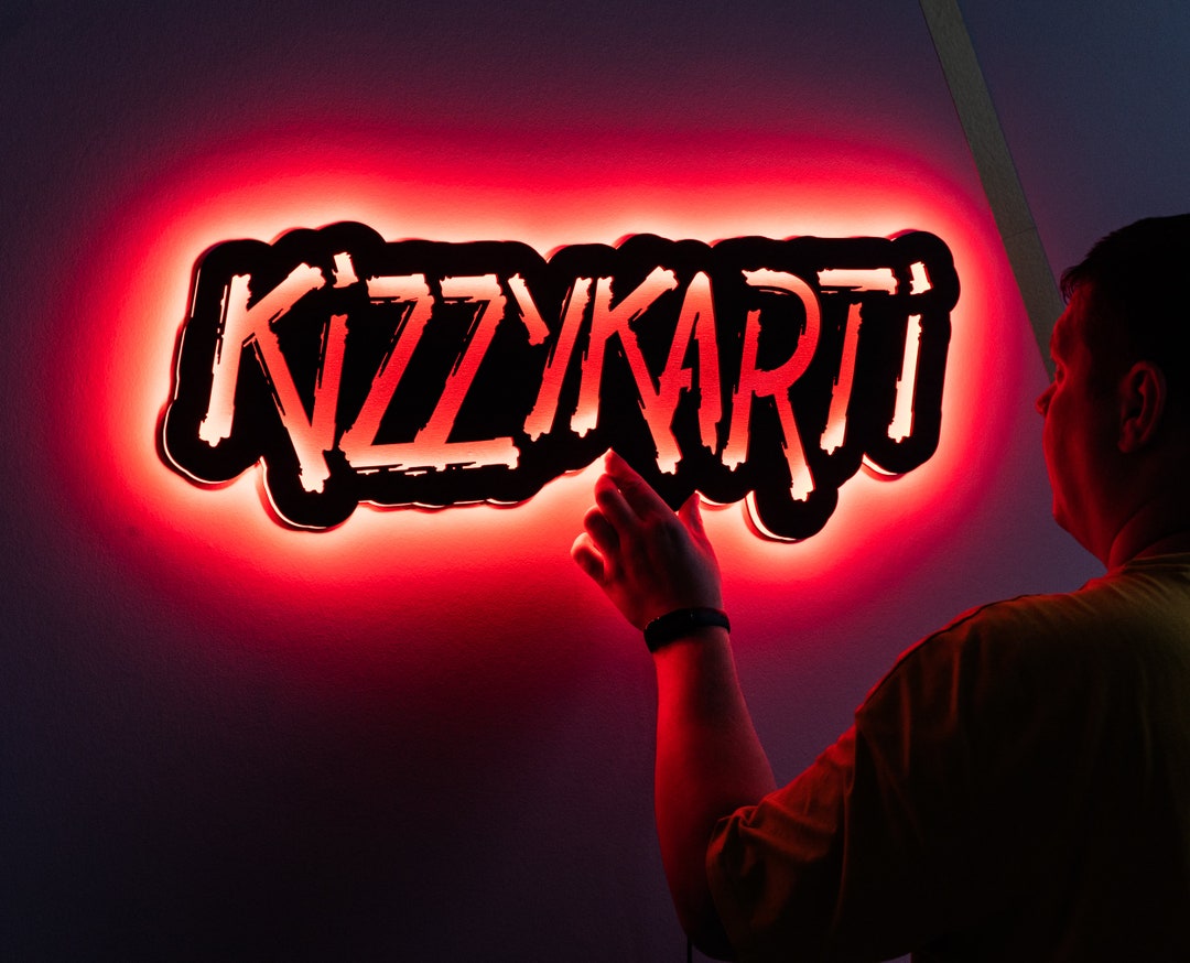 Custom Gamer Neon Sign Gamer Name Light Custom Username Neon Sign