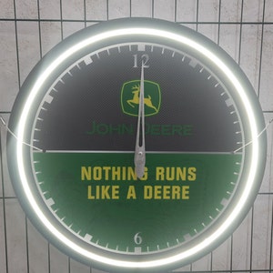 John Deere Wall Clock, John Deere Neon Clock, John Deere Led Sign, John ...