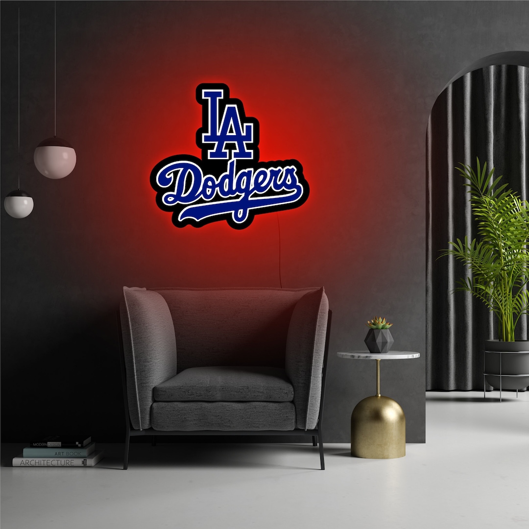 Los Angeles Dodgers Neon Sign, LA Dodgers Logo, LA Dodgers Led Sign ...