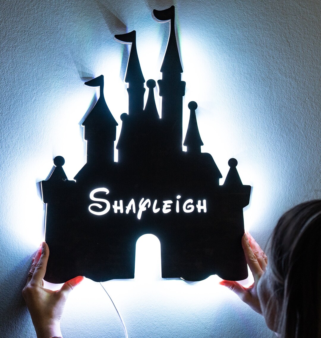 Castle Neon Sign, Princess Name Sign, Princess Castle Sign, Castle Led ...