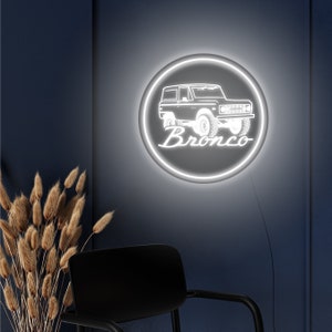 Car Led Sign, Bronco Neon Sign, Bronco Led, Bronco Truck, Man Cave Car ...