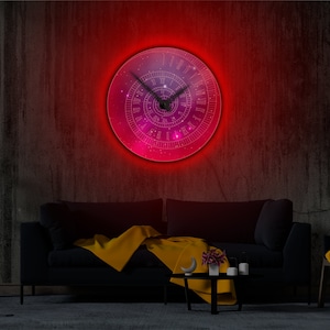 Time Travel Wall Clock, Neon Wall Clock, Doctor Who Clock, Led Wall ...