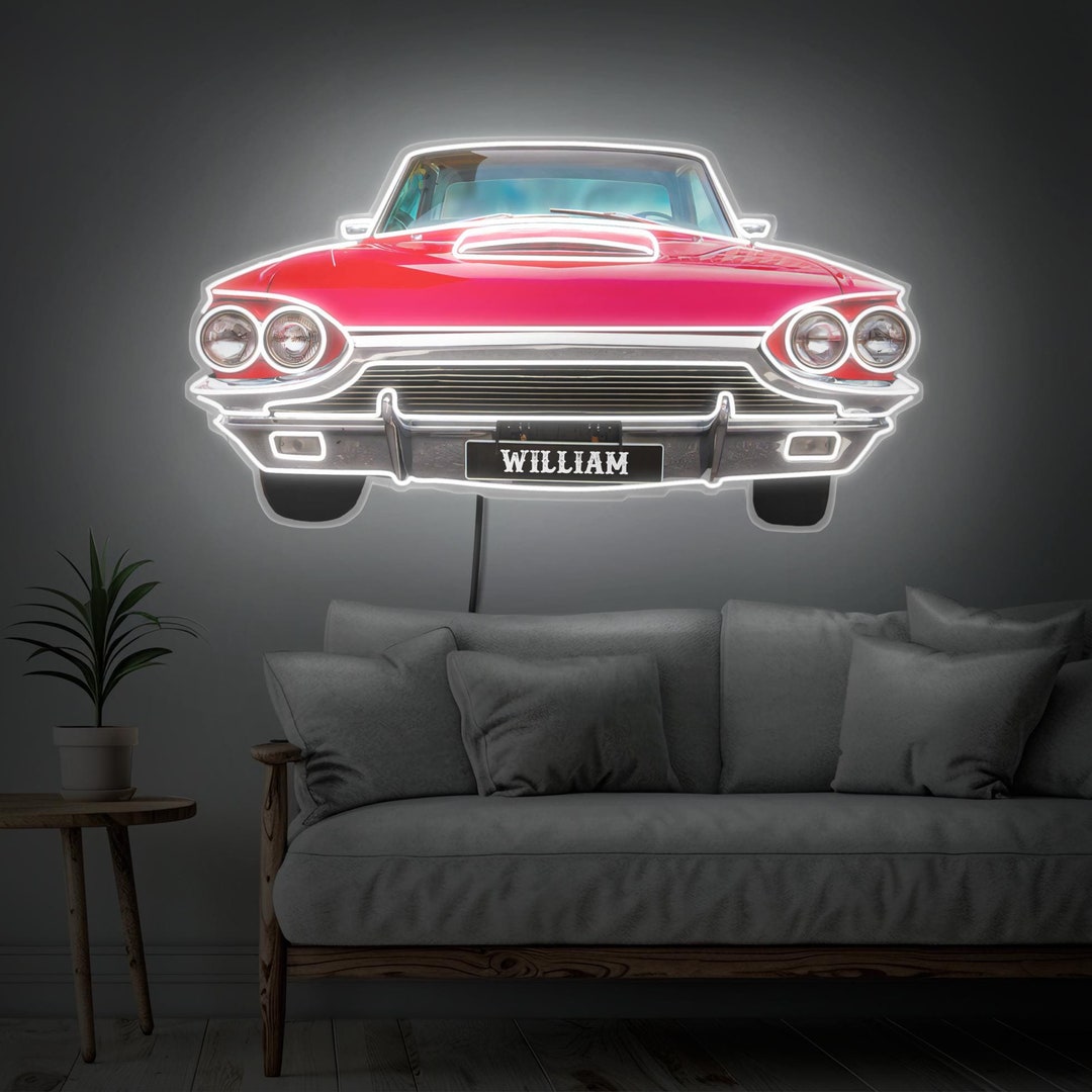 Car Neon Sign, Custom Car Led Sign, Retro Car Sign, Vintage Car Neon ...