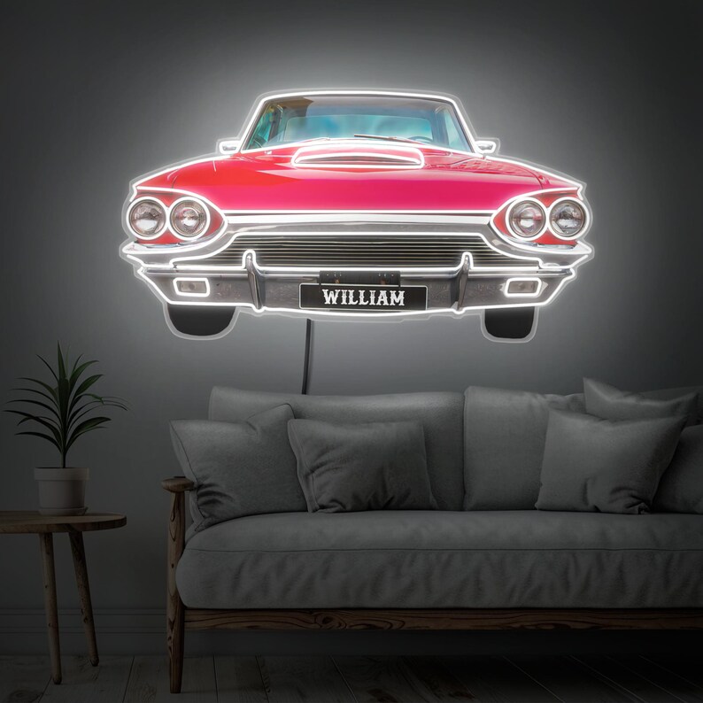 Retro Car Neon Sign, Car Led Sign, Old Car Light Sign, Garage Neon Sign ...