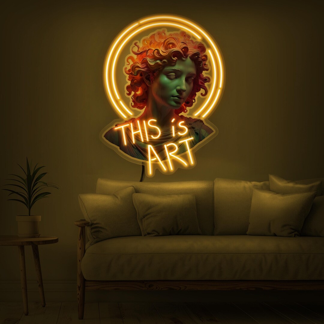 This is Art Neon Sign, Classical Bust Neon Sign, Sculpture Neon Sign ...